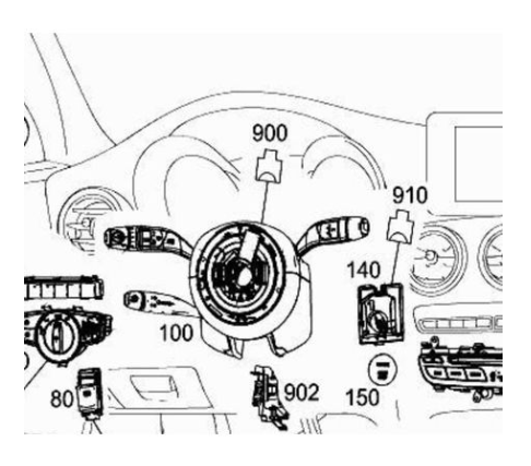 Steering Module/ Steering Angle Sensor for MB V-Class - A2469008917/ 3 ...